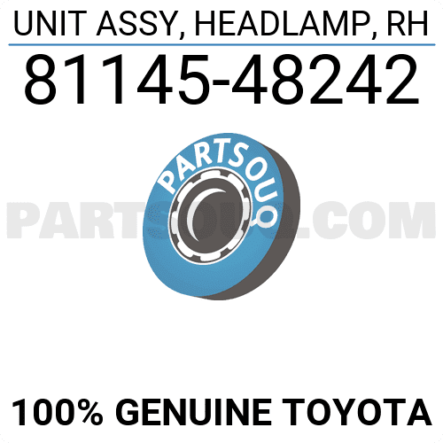 UNIT ASSY, HEADLAMP, RH 8114548242 | Toyota Parts | PartSouq