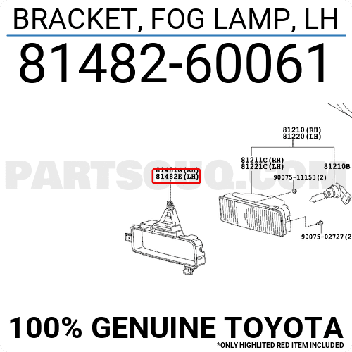 BRACKET, FOG LAMP, LH 8148260061 | Toyota Parts | PartSouq