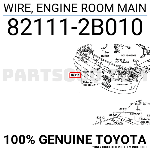 WIRE, ENGINE ROOM MAIN 821112B010 | Toyota Parts | PartSouq