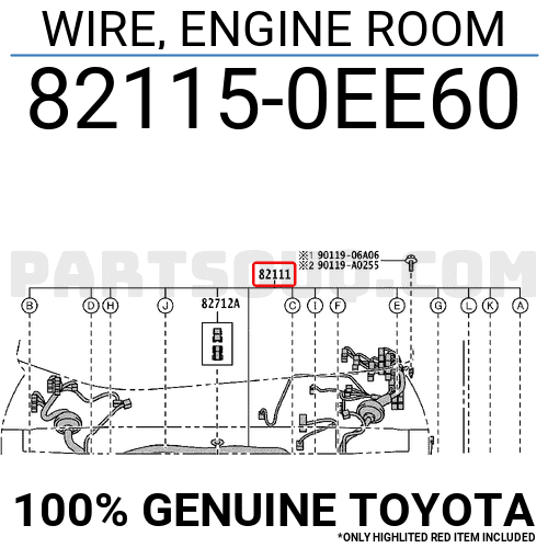 WIRE, ENGINE ROOM 821150EE60 | Toyota Parts | PartSouq