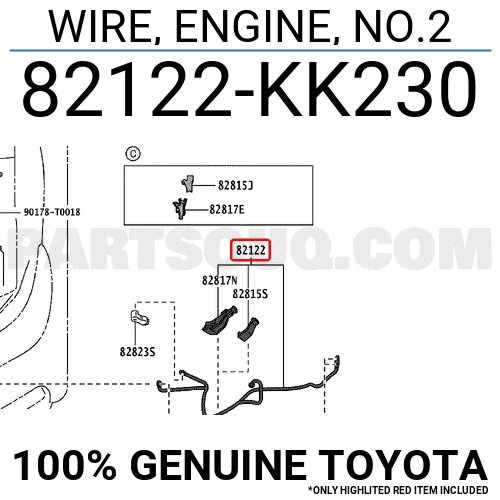 WIRE, ENGINE, NO.2 82122KK230 | Toyota Parts | PartSouq
