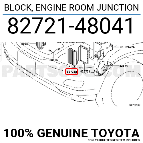 BLOCK, ENGINE ROOM JUNCTION 8272148041 | Toyota Parts | PartSouq