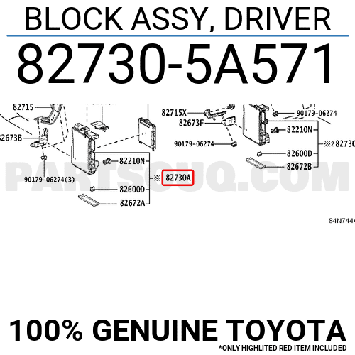 BLOCK ASSY, DRIVER 827305A571 | Toyota Parts | PartSouq