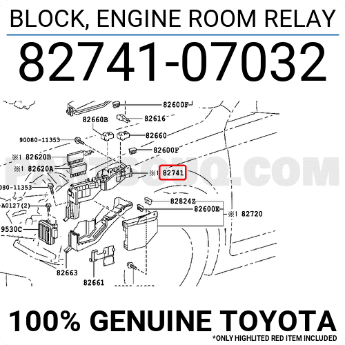 BLOCK, ENGINE ROOM RELAY 8274107032 | Toyota Parts | PartSouq