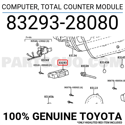 COMPUTER, TOTAL COUNTER MODULE 8329328080 | Toyota Parts | PartSouq
