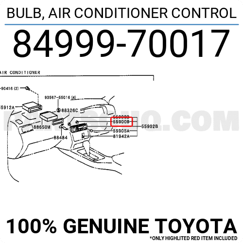 BULB, AIR CONDITIONER CONTROL 8499970017 | Toyota Parts | PartSouq