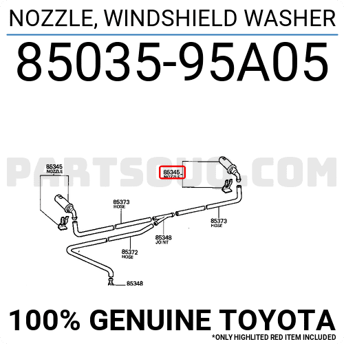 NOZZLE, WINDSHIELD WASHER 8503595A05 | Toyota Parts | PartSouq