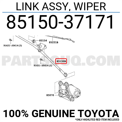 LINK ASSY, WIPER 8515037171 | Toyota Parts | PartSouq