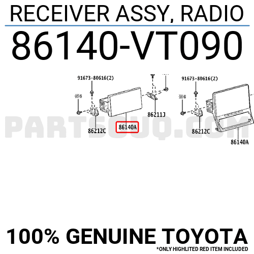 RECEIVER ASSY, RADIO 86140VT090 | Toyota Parts | PartSouq