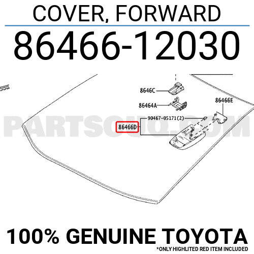 COVER, FORWARD 8646612030 | Toyota Parts | PartSouq