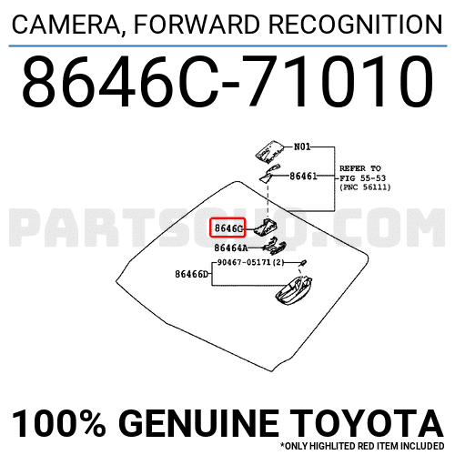 CAMERA, FORWARD RECOGNITION 8646C71010 | Toyota Parts | PartSouq