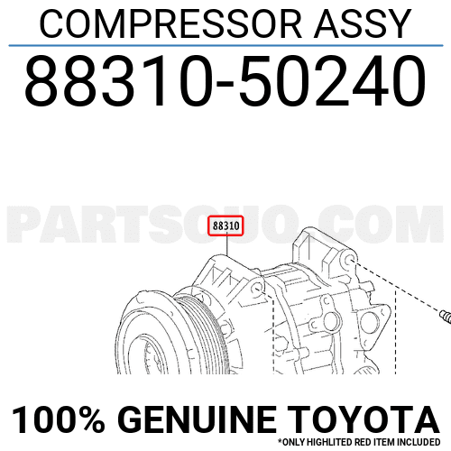 COMPRESSOR ASSY 8831050240 | Toyota Parts | PartSouq