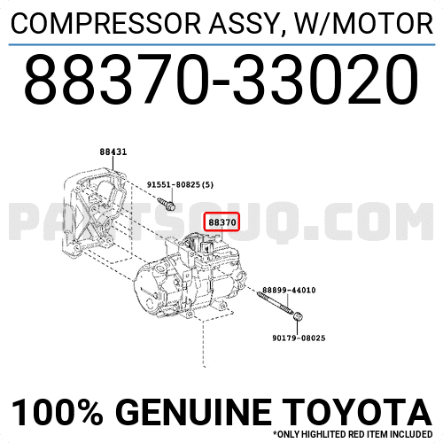 COMPRESSOR ASSY, W/MOTOR 8837033020 | Toyota Parts | PartSouq