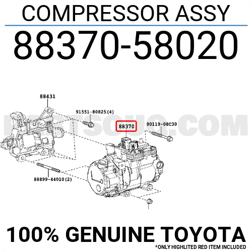 COMPRESSOR ASSY 8837058020 | Toyota Parts | PartSouq