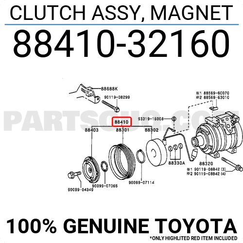 CLUTCH ASSY, MAGNET 8841032160 | Toyota Parts | PartSouq