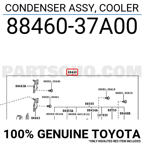 CONDENSER ASSY, COOLER 8846037A00 | Toyota Parts | PartSouq