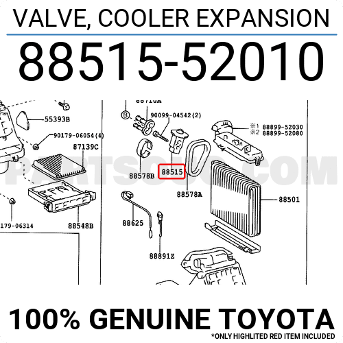 VALVE, COOLER EXPANSION 8851552010 | Toyota Parts | PartSouq