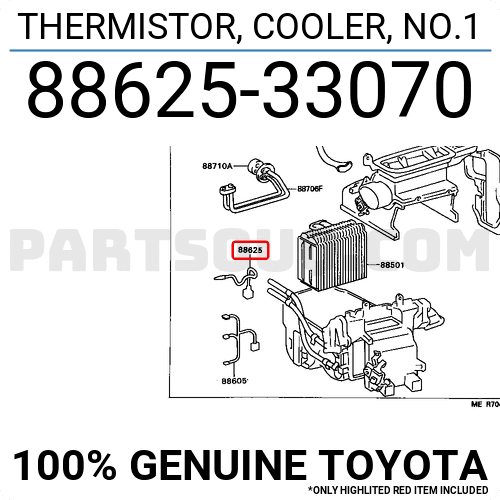 THERMISTOR, COOLER, NO.1 8862533070 | Toyota Parts | PartSouq