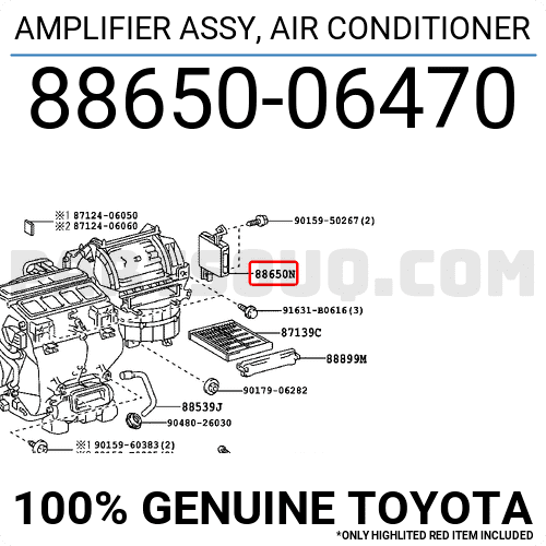 AMPLIFIER ASSY, AIR CONDITIONER 8865006470 | Toyota Parts | PartSouq