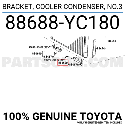 BRACKET, COOLER CONDENSER, NO.3 88688YC180 | Toyota Parts | PartSouq