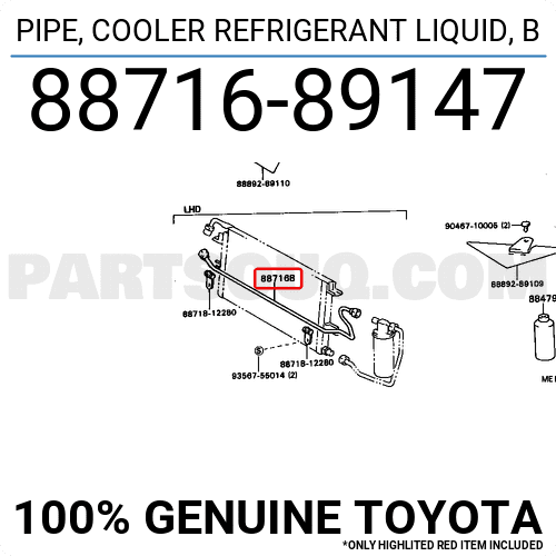 PIPE, COOLER REFRIGERANT LIQUID, B 8871689147 | Toyota Parts | PartSouq