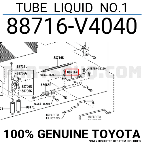 TUBE LIQUID NO.1 88716V4040 | Toyota Parts | PartSouq