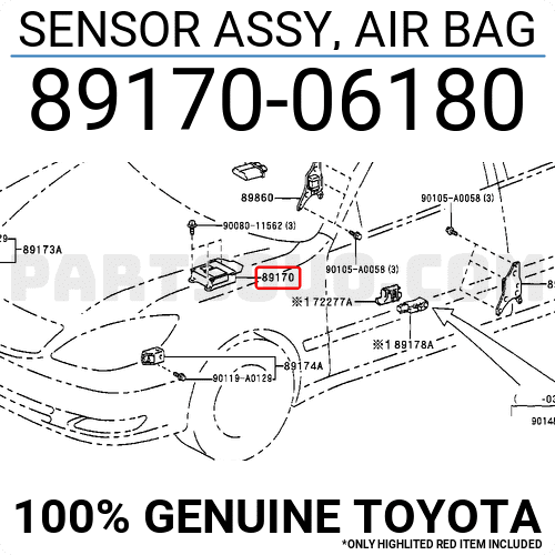 SENSOR ASSY, AIR BAG 8917006180 | Toyota Parts | PartSouq