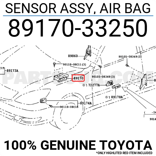 SENSOR ASSY, AIR BAG 8917033250 | Toyota Parts | PartSouq