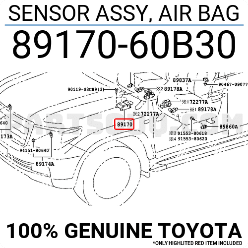 SENSOR ASSY, AIR BAG 8917060B30 | Toyota Parts | PartSouq