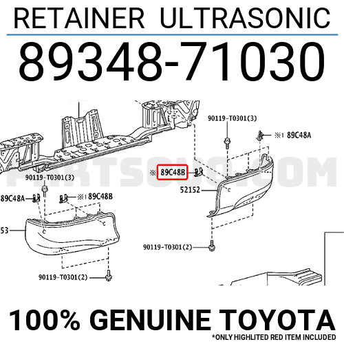 RETAINER ULTRASONIC 8934871030 | Toyota Parts | PartSouq