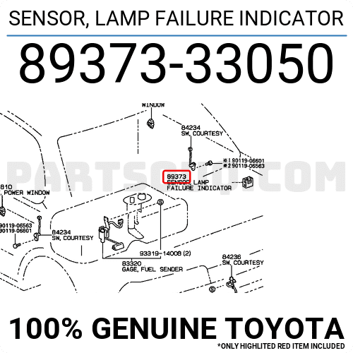 SENSOR, LAMP FAILURE INDICATOR 8937333050 | Toyota Parts | PartSouq