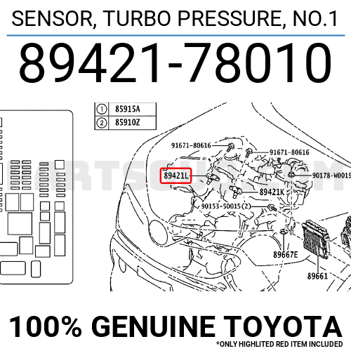 SENSOR, TURBO PRESSURE, NO.1 8942178010 | Toyota Parts | PartSouq