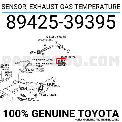 SENSOR, EXHAUST GAS TEMPERATURE 8942539395 | Toyota Parts | PartSouq