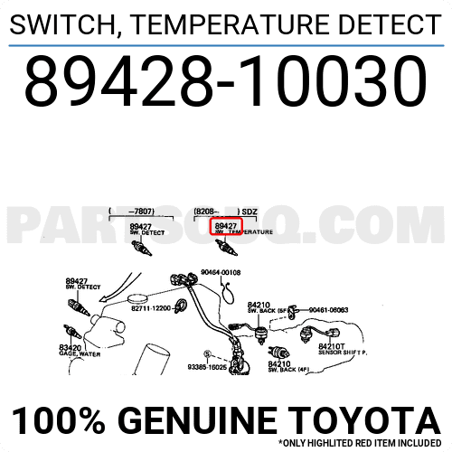 SWITCH, TEMPERATURE DETECT 8942810030 | Toyota Parts | PartSouq