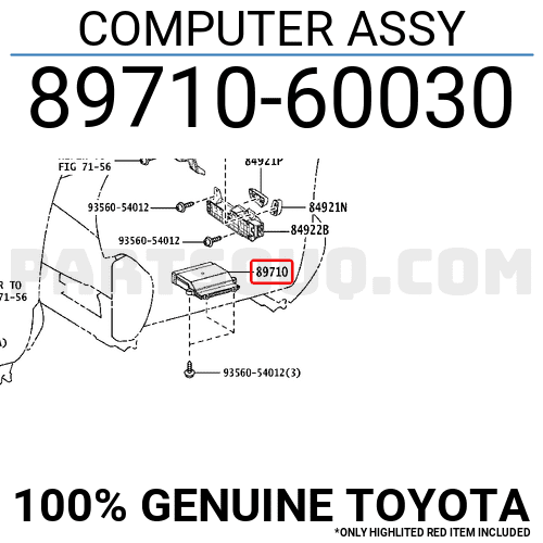 COMPUTER ASSY 8971060030 | Toyota Parts | PartSouq