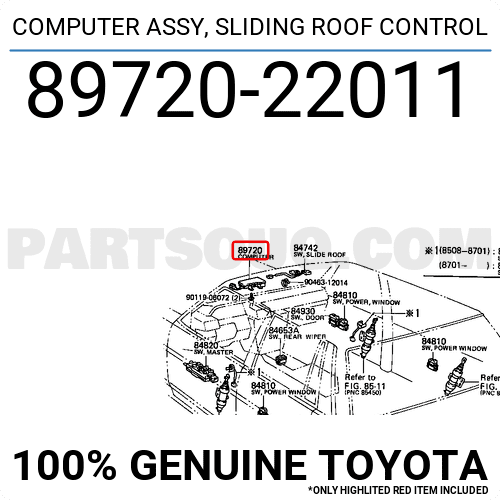 COMPUTER ASSY, SLIDING ROOF CONTROL 8972022011 | Toyota Parts | PartSouq