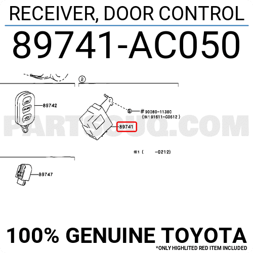RECEIVER, DOOR CONTROL 89741AC050 | Toyota Parts | PartSouq