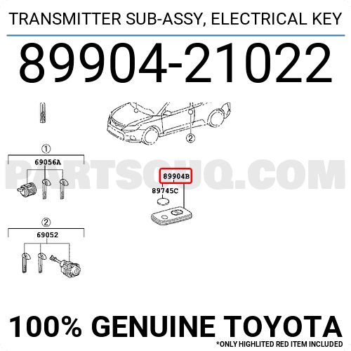 TRANSMITTER SUB-ASSY, ELECTRICAL KEY 8990421022 | Toyota Parts | PartSouq
