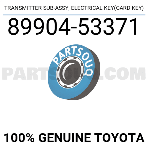 TRANSMITTER SUB-ASSY, ELECTRICAL KEY(CARD KEY) 8990453371 | Toyota ...