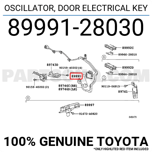 OSCILLATOR, DOOR ELECTRICAL KEY 8999128030 | Toyota Parts | PartSouq