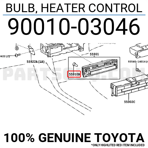 BULB, HEATER CONTROL 9001003046 | Toyota Parts | PartSouq