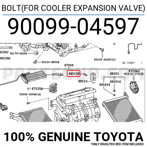 BOLT(FOR COOLER EXPANSION VALVE) 9009904597 | Toyota Parts | PartSouq