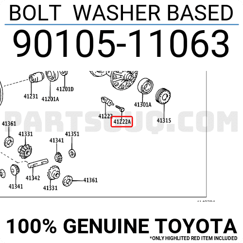 BOLT WASHER BASED 9010511063 | Toyota Parts | PartSouq