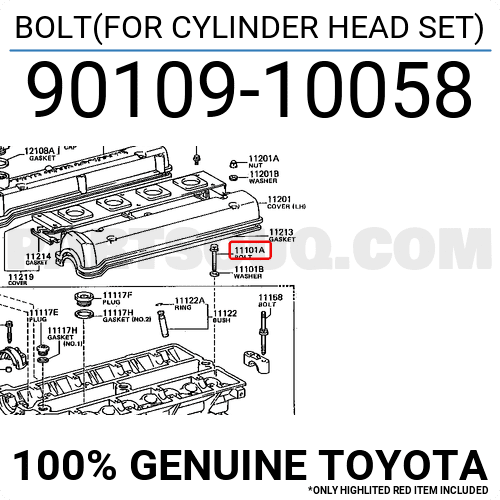 BOLT(FOR CYLINDER HEAD SET) 9010910058 | Toyota Parts | PartSouq