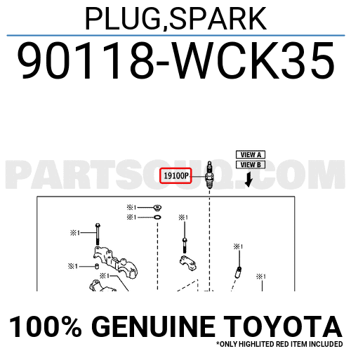 PLUG,SPARK 90118WCK35 | Toyota Parts | PartSouq