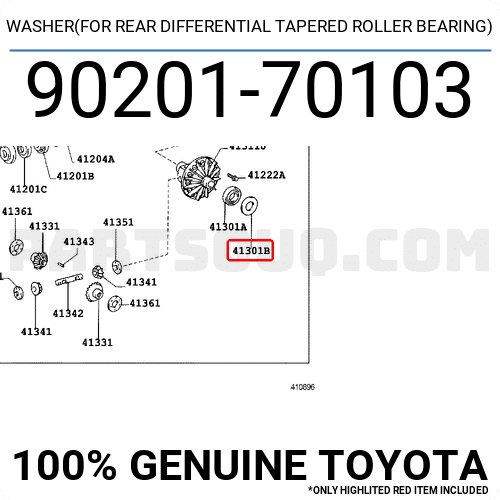 WASHER(FOR REAR DIFFERENTIAL TAPERED ROLLER BEARING) 9020170103 ...