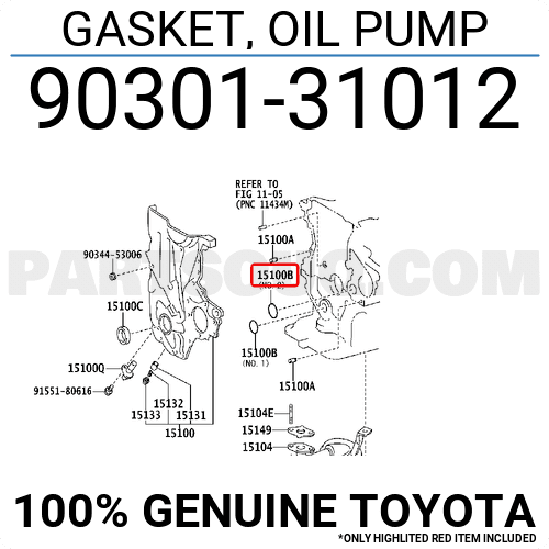 GASKET, OIL PUMP 9030131012 | Toyota Parts | PartSouq