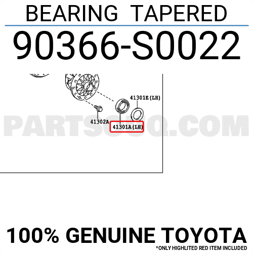 BEARING TAPERED 90366S0022 | Toyota Parts | PartSouq