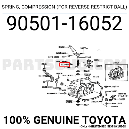SPRING, COMPRESSION (FOR REVERSE RESTRICT BALL) 9050116052 | Toyota ...
