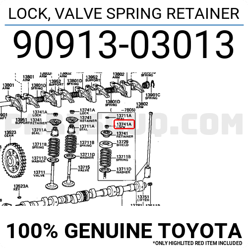 LOCK, VALVE SPRING RETAINER 9091303013 | Toyota Parts | PartSouq